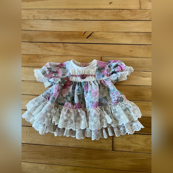 allison ann | Dresses | Vintage Allison Ann Floral Lace Infant Dress ...